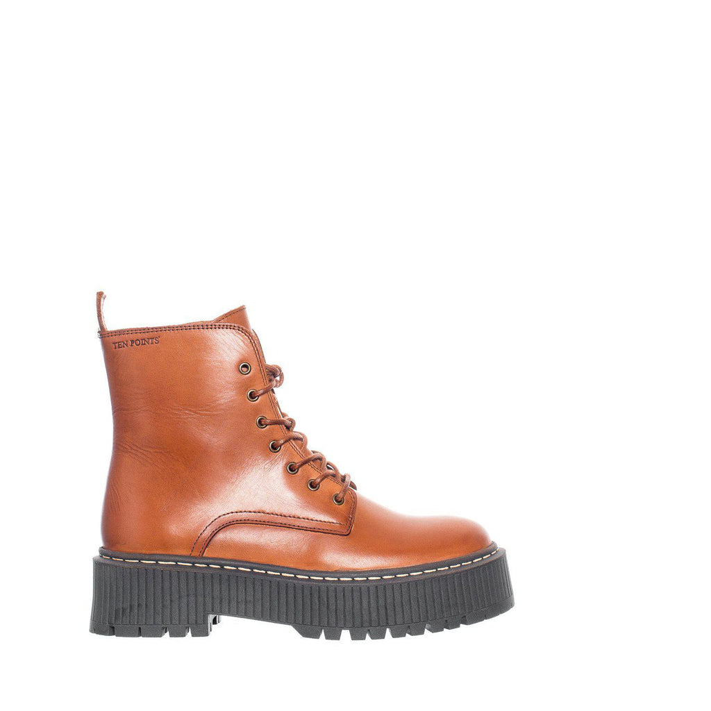 Alina Laced boots — Cognac – Ten Points